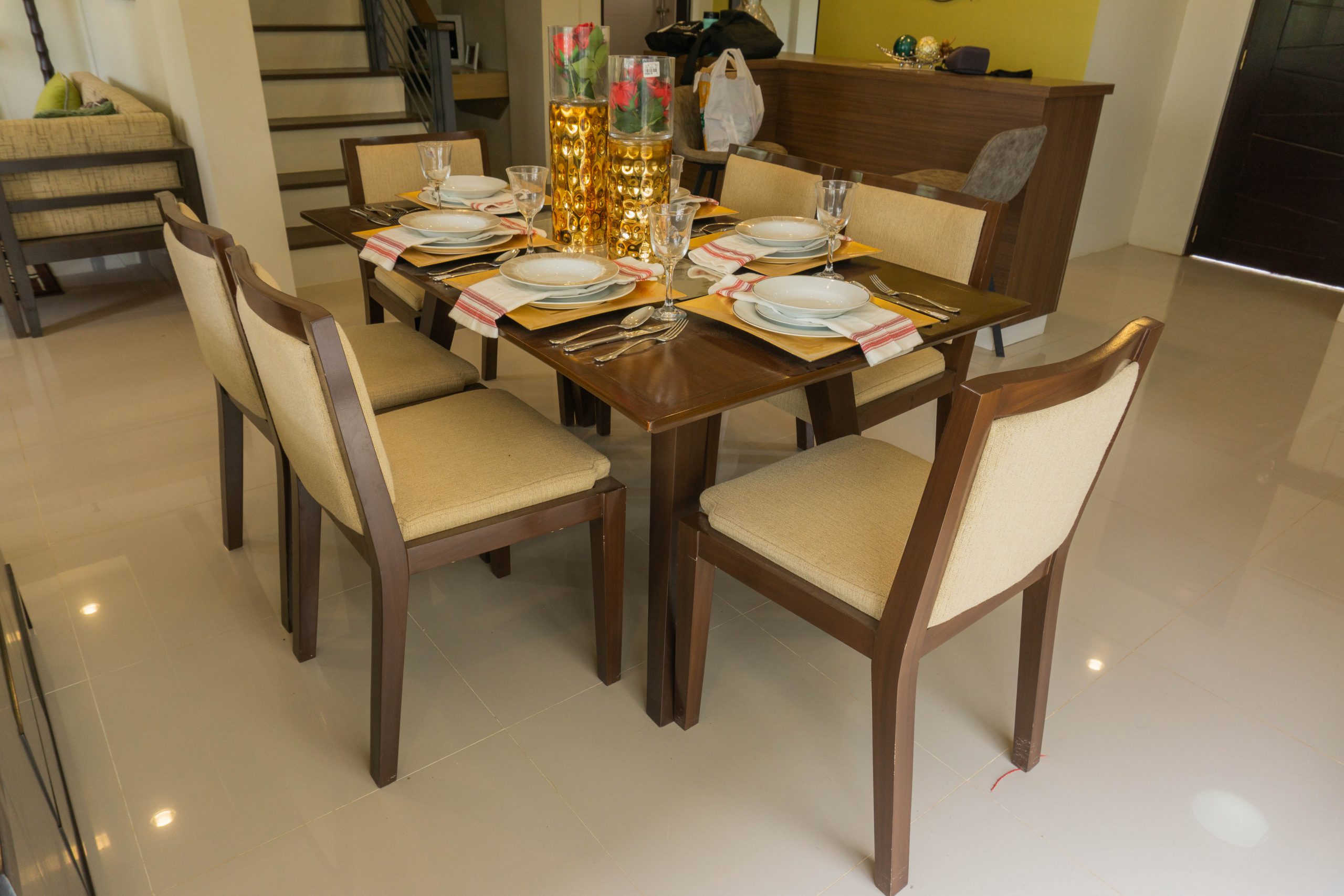 Beige Dining Table and 6 Chairs – Customized Furniture